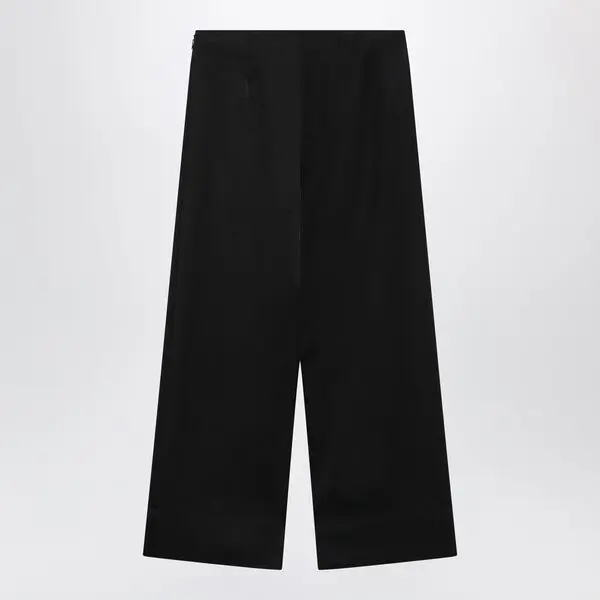 TOTEME Fluid Satin Viscose Trousers - Black