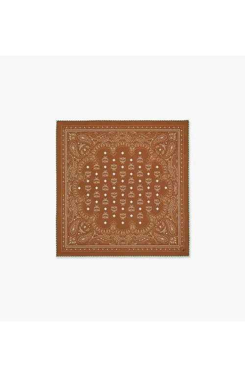 Mcm Paisley Cotton-silk Scarf - Cognac