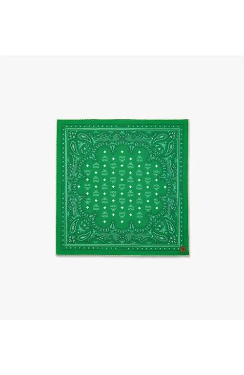 Mcm Paisley Cotton-silk Scarf - Green