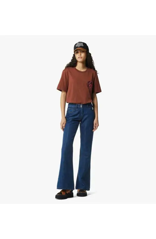 Mcm Flared Pants In Lurex Denim