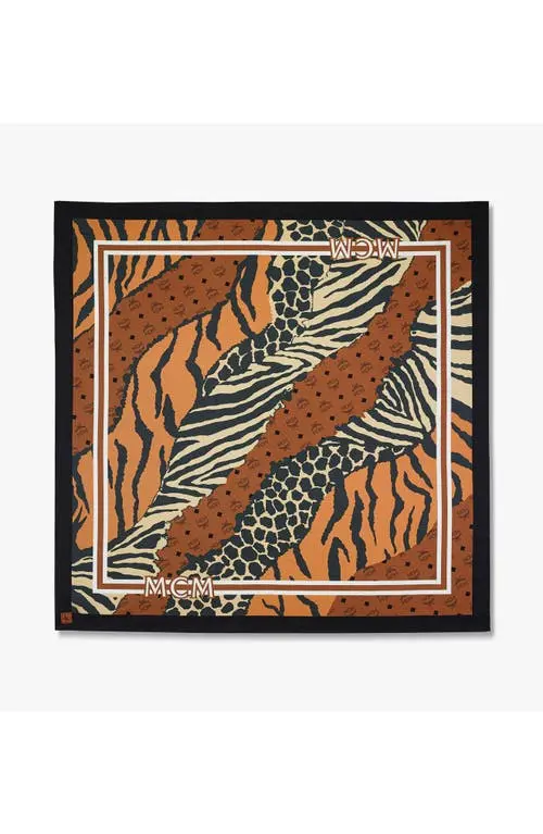 Mcm Animalier Silk Scarf