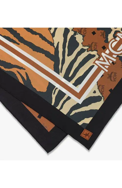 Mcm Animalier Silk Scarf