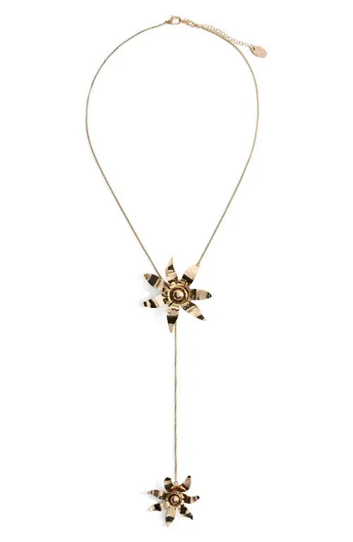 Mango Flower Chain Necklace - Gold