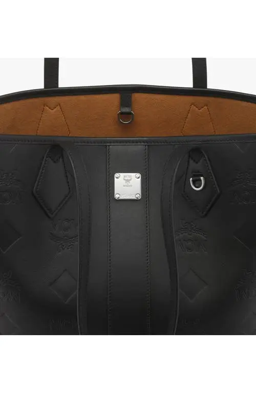 Mcm Small New Liz Shopper In Embossed Monogram Leather