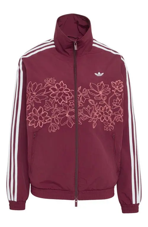 ADIDAS ORIGINALS Floral Embroidered Loose Track Jacket
