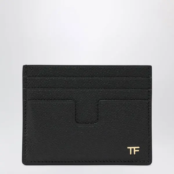TOM FORD Grained Calf Leather Card Holder - Black