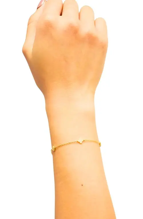 Argento Vivo Clover Cubic Zirconia Slider Bracelet