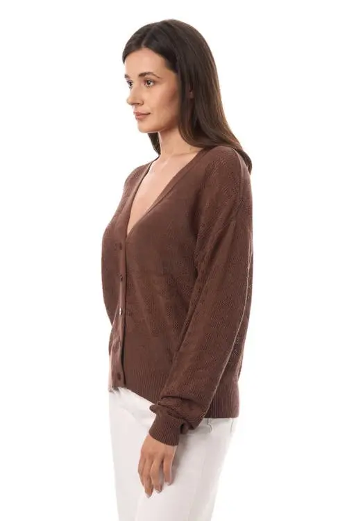 Equipment Leopard V-neck Cardigan - Nutshell