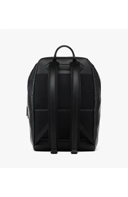 Mcm Aren Backpack In Diamond Quilted Leather