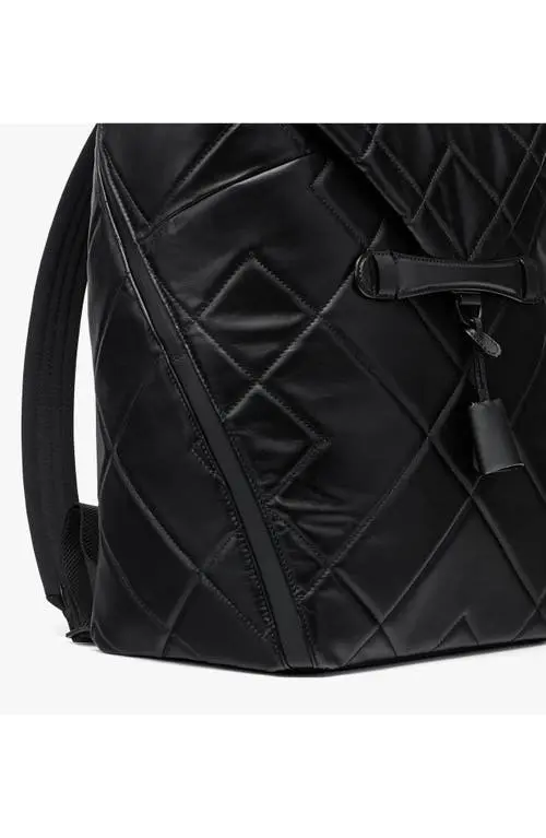 Mcm Aren Backpack In Diamond Quilted Leather