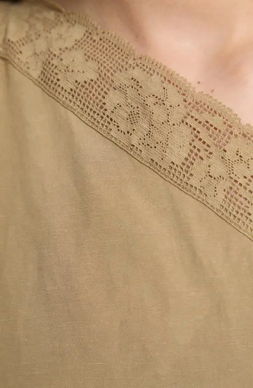 MUSE ASSEMBLY Embroidered Hanky One Shoulder Top