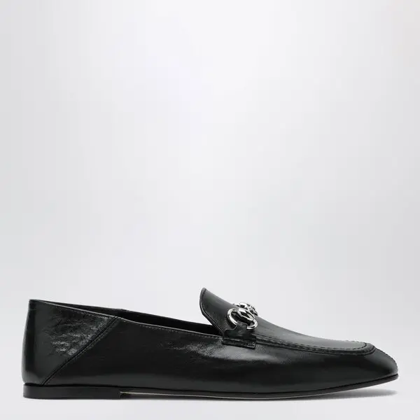 Gucci Jordaan Soft Horsebit Leather Loafers - Black
