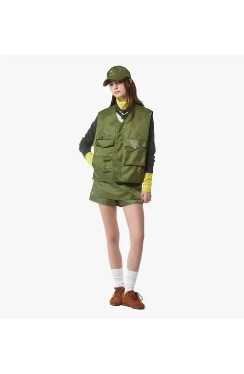 Mcm Econyl Vest With Monogram Print Leather Trim