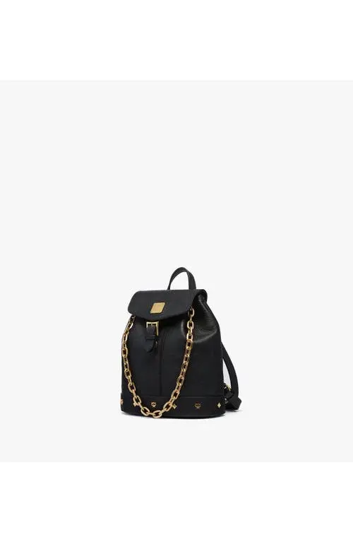 Mcm Mini Pina Drawstring Backpack In Studded Calfskin