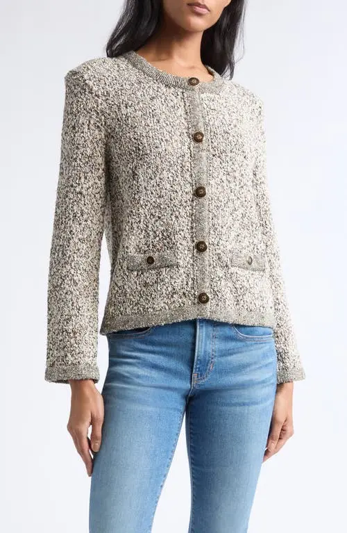 Veronica Beard Rexton Cardigan - Dove Multi