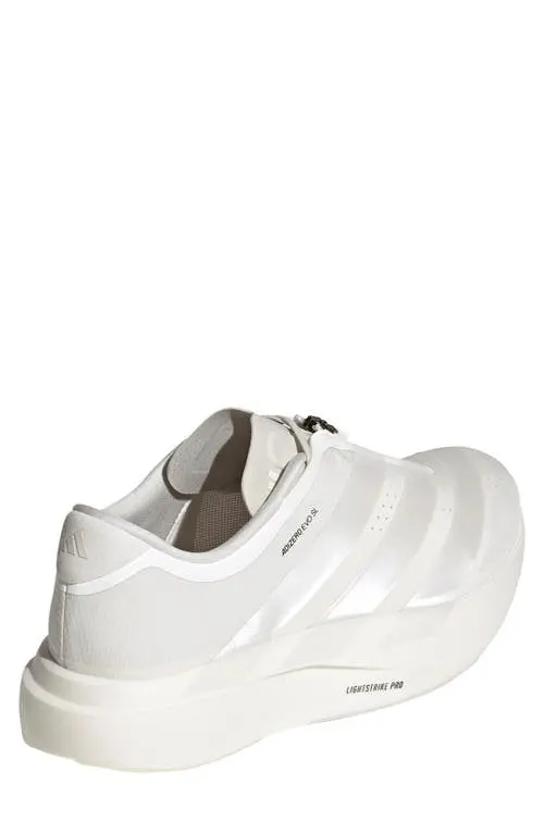 Adidas Adizero Evo Sl Zip Lightstrike Pro Running Shoe - White/zero Metallic/grey