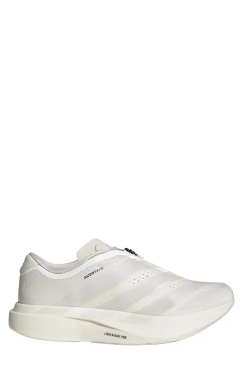 Adidas Adizero Evo Sl Zip Lightstrike Pro Running Shoe - White/zero Metallic/grey