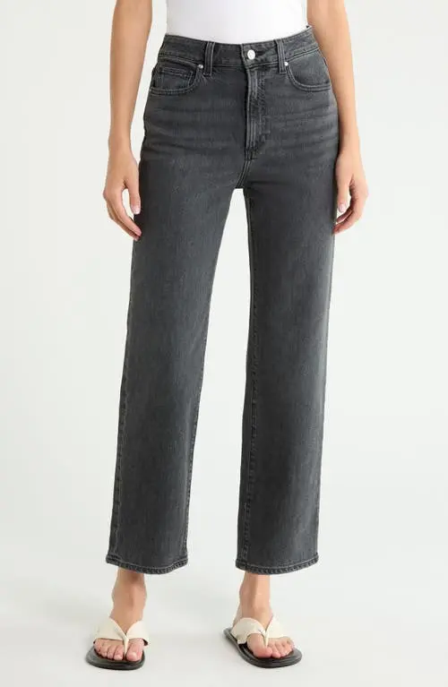 Paige Stevie Straight Leg Ankle Jeans In Dark Wash - Skyline Fog