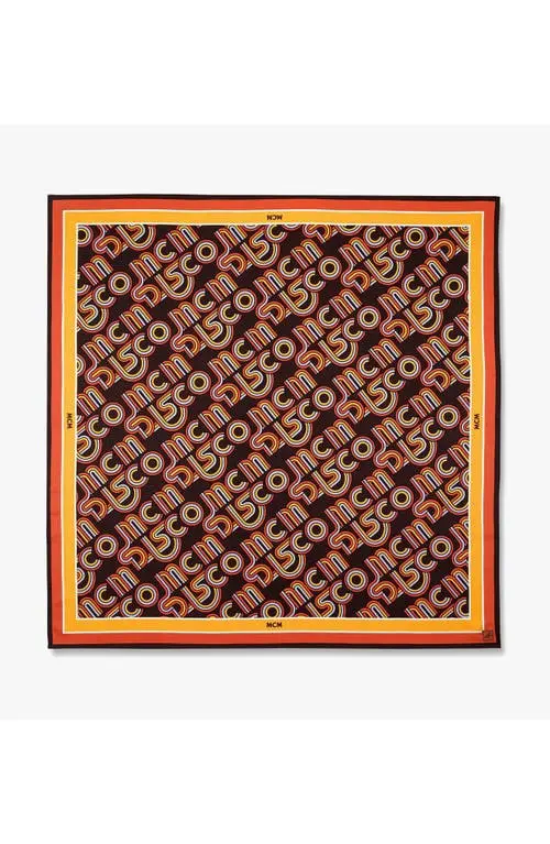 Mcm Disco Monogram Scarf In Organic Silk