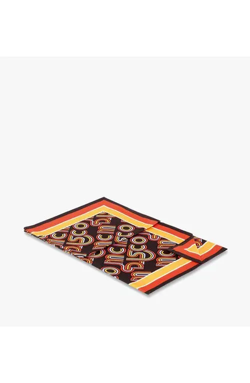 Mcm Disco Monogram Scarf In Organic Silk