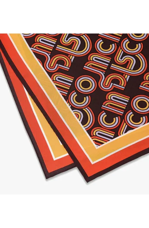 Mcm Disco Monogram Scarf In Organic Silk