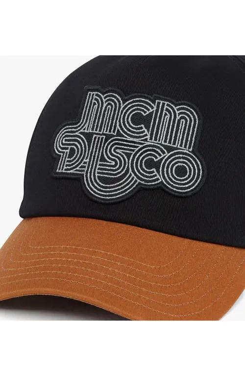 Mcm Disco Logo Embroidery Baseball Cap