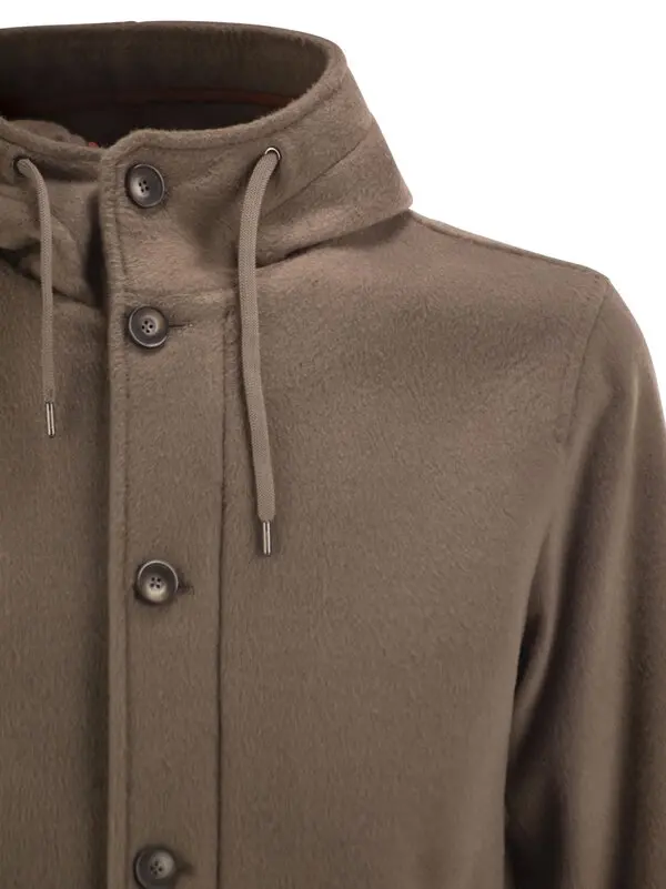 Herno Wool-effect Hooded Jacket