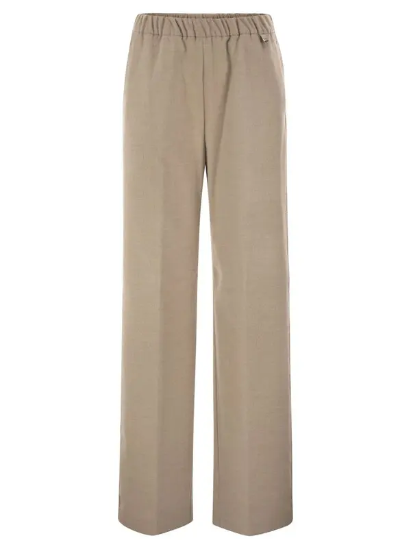 Herno Wide-leg Trousers - Cream