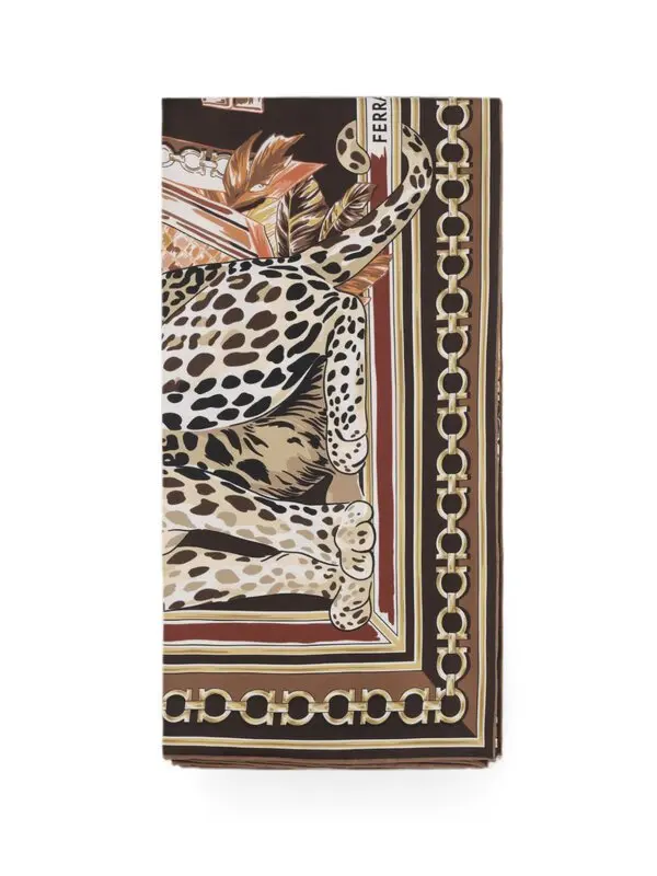 FERRAGAMO Printed Silk Foulard