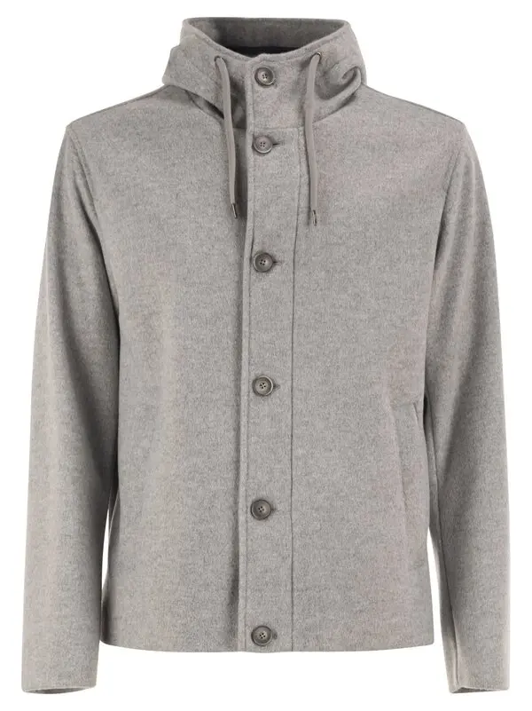 Herno Wool-effect Hooded Jacket