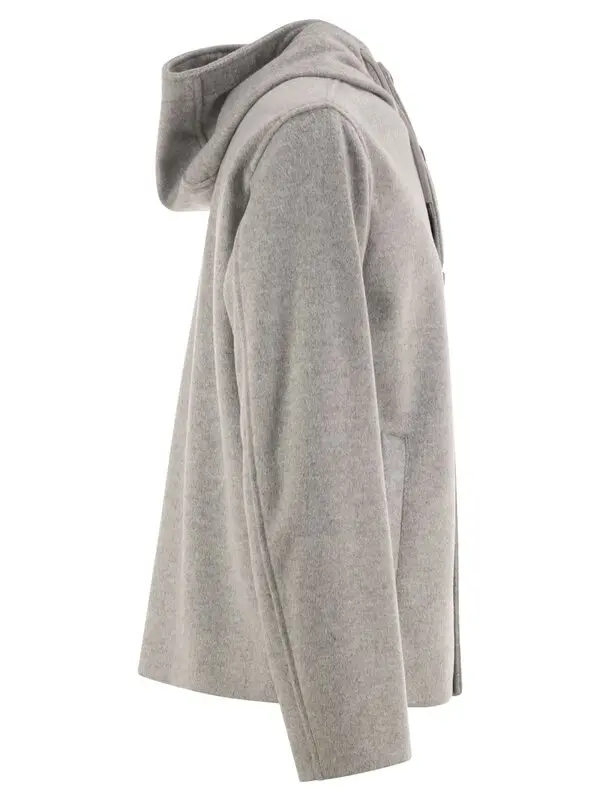 Herno Wool-effect Hooded Jacket