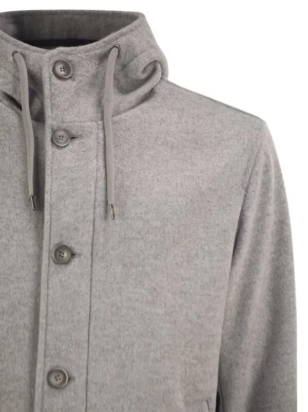 Herno Wool-effect Hooded Jacket