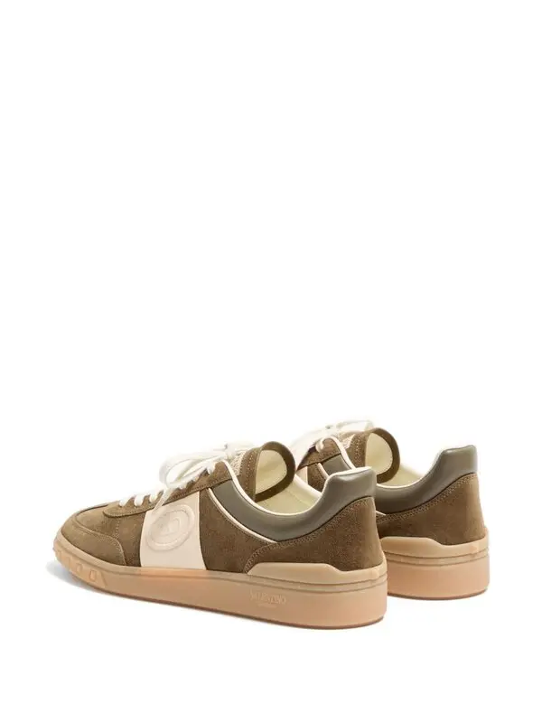 Valentino Garavani Suede And Leather Paneled Sneakers