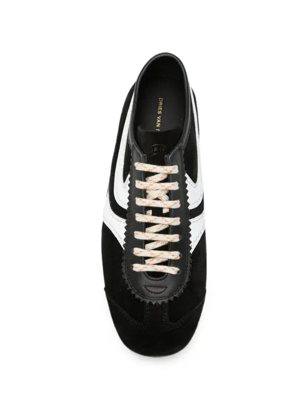 Dries Van Noten Suede Leather Lace-up Sneakers - Multicolor
