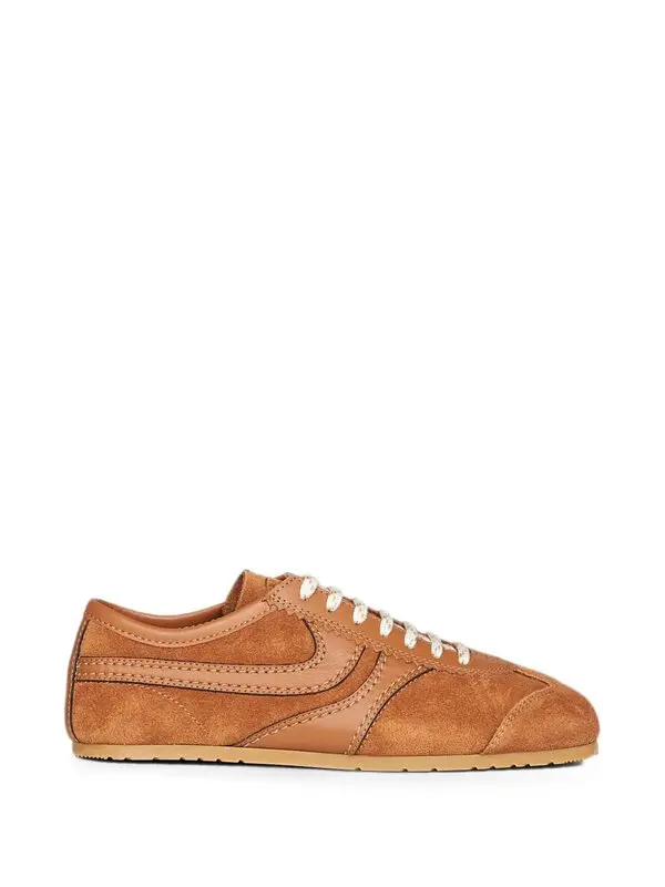 Dries Van Noten Suede Leather Lace-up Sneakers - Multicolor
