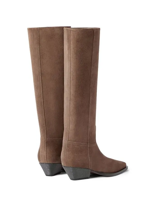Brunello Cucinelli Embellished Leather Boots