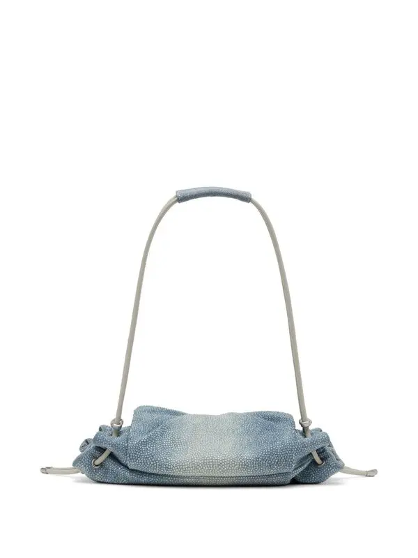 DIESEL® Denim Shoulder Bag With Crystal Embellishment - Multicolor