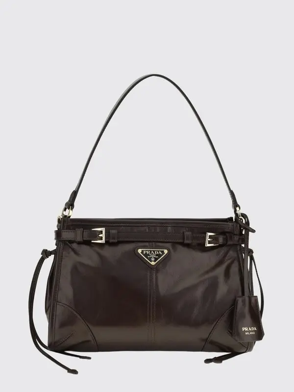 Prada Leather Shoulder Bag - Brown