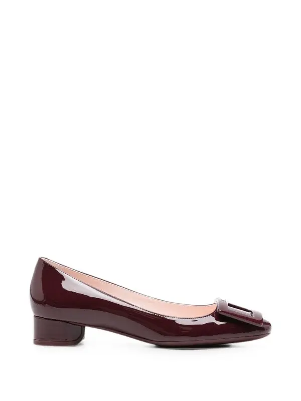 ROGER VIVIER Patent Leather Ballet Flats With Buckle Detail - Multicolor