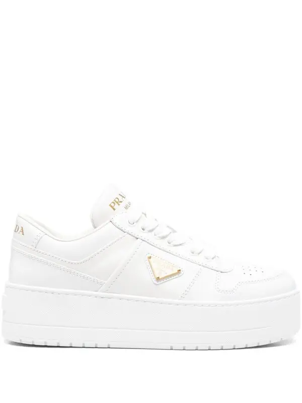 Prada Downtown Bold Leather Sneakers - Multicolor