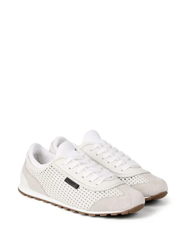 Brunello Cucinelli Lace-up Sneakers With Monili Decoration