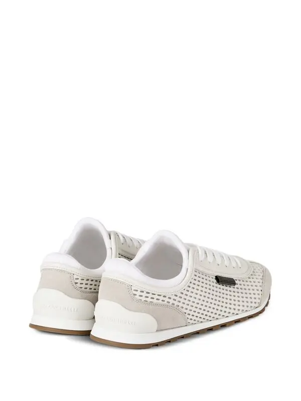 Brunello Cucinelli Lace-up Sneakers With Monili Decoration