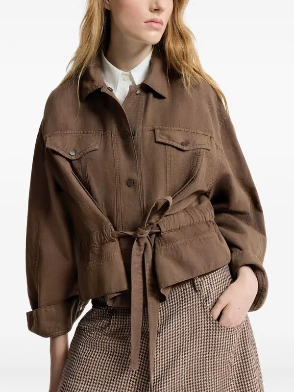 Brunello Cucinelli Linen Cropped Jacket