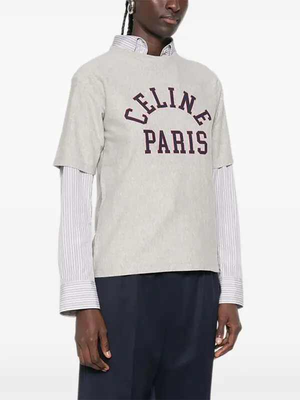Celine Paris Logo Cotton T-shirt