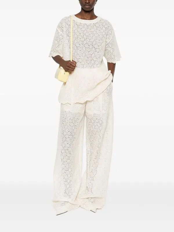 ERMANO SCERVINO Ermanno Scervino Embroidered Wide-leg Trousers