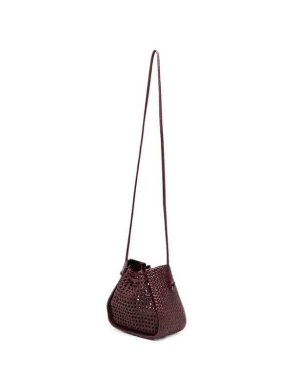 FORTE_FORTE Woven Leather Bucket Bag - Multicolor