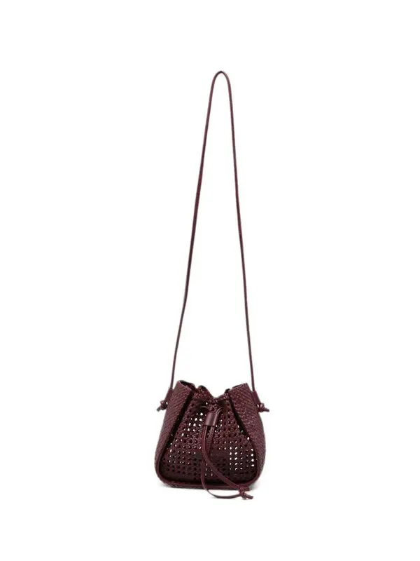 FORTE_FORTE Woven Leather Bucket Bag - Multicolor