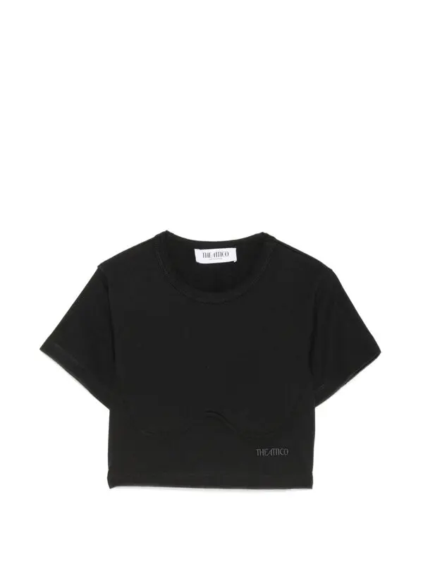Attico Logo Cropped T-shirt - Multicolor