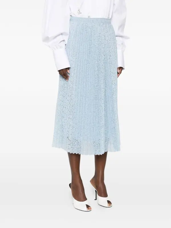 ERMANO SCERVINO Ermanno Scervino Embroidered Pleated Long Skirt