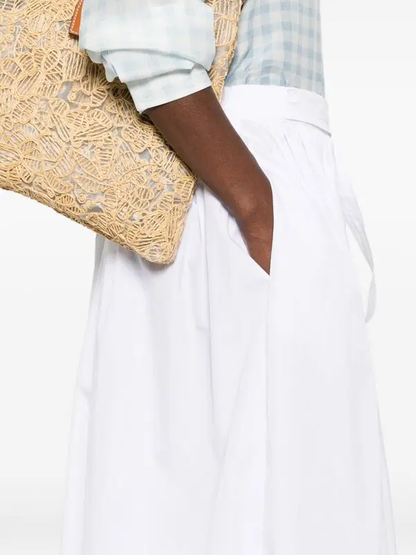ERMANO SCERVINO Ermanno Scervino Cotton Gathered Waist A-line Skirt